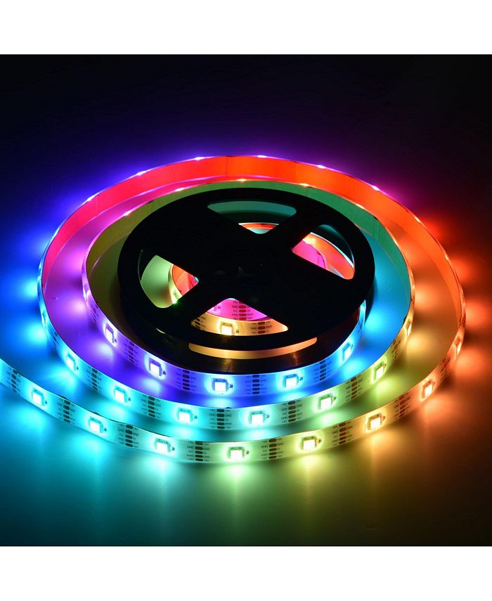 Yescom 6.6 Ft LED Strip Light Extension Color Changing Voice Music ...