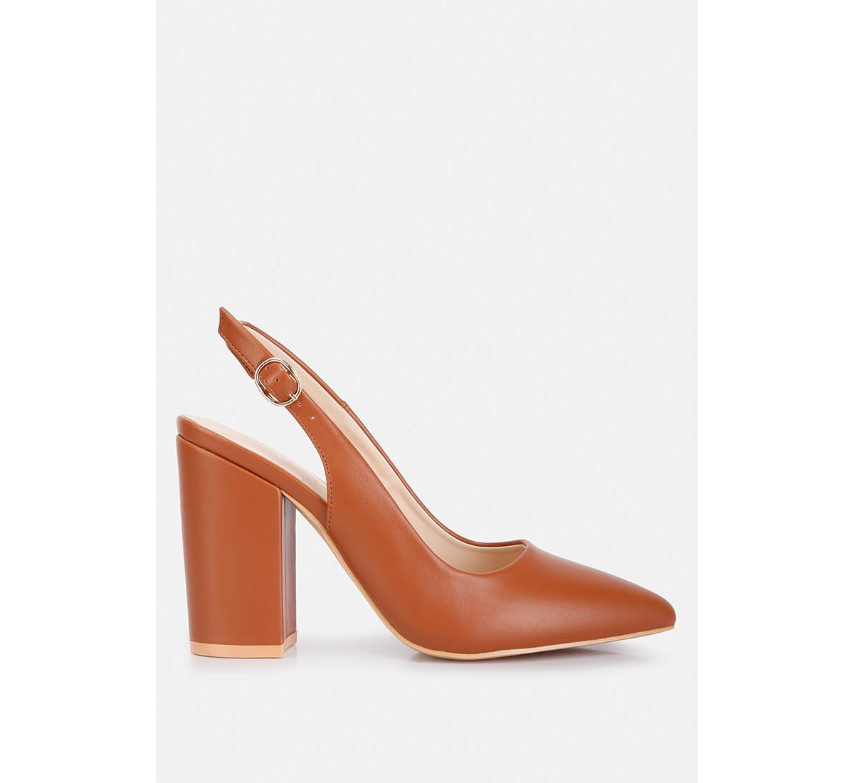 Click here for Womens creidne block heel pointed toe sandals - Ta... prices