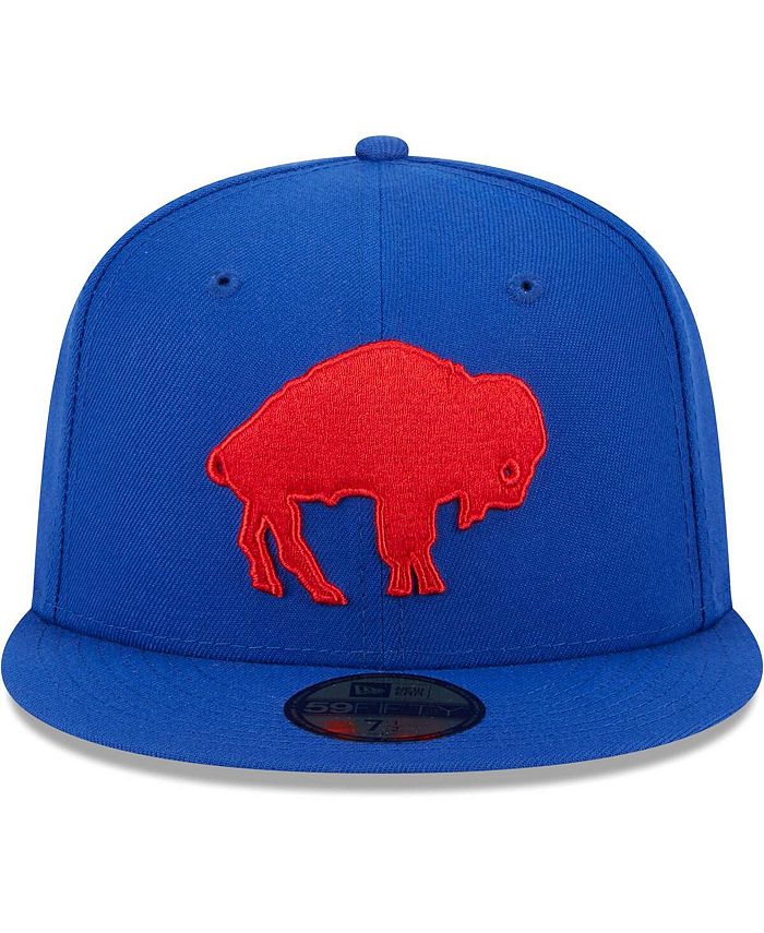 New Era Men's Royal Buffalo Bills Throwback Main 59FIFTY Fitted Hat ...