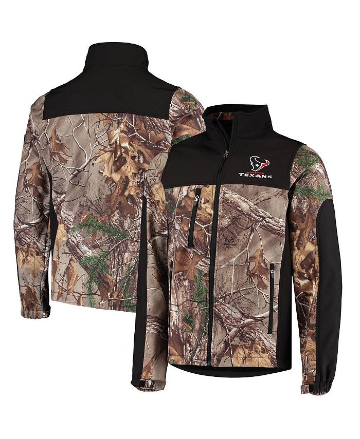 Dunbrooke Men's Realtree Camo, Black Houston Texans Circle Hunter Softshell Full-Zip Jacket - Macy's
