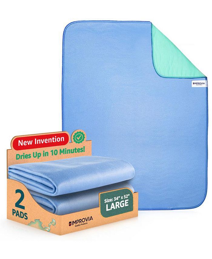 Improvia Pack of 2 Washable Underpad - 34" x 52" - Large - Macy's