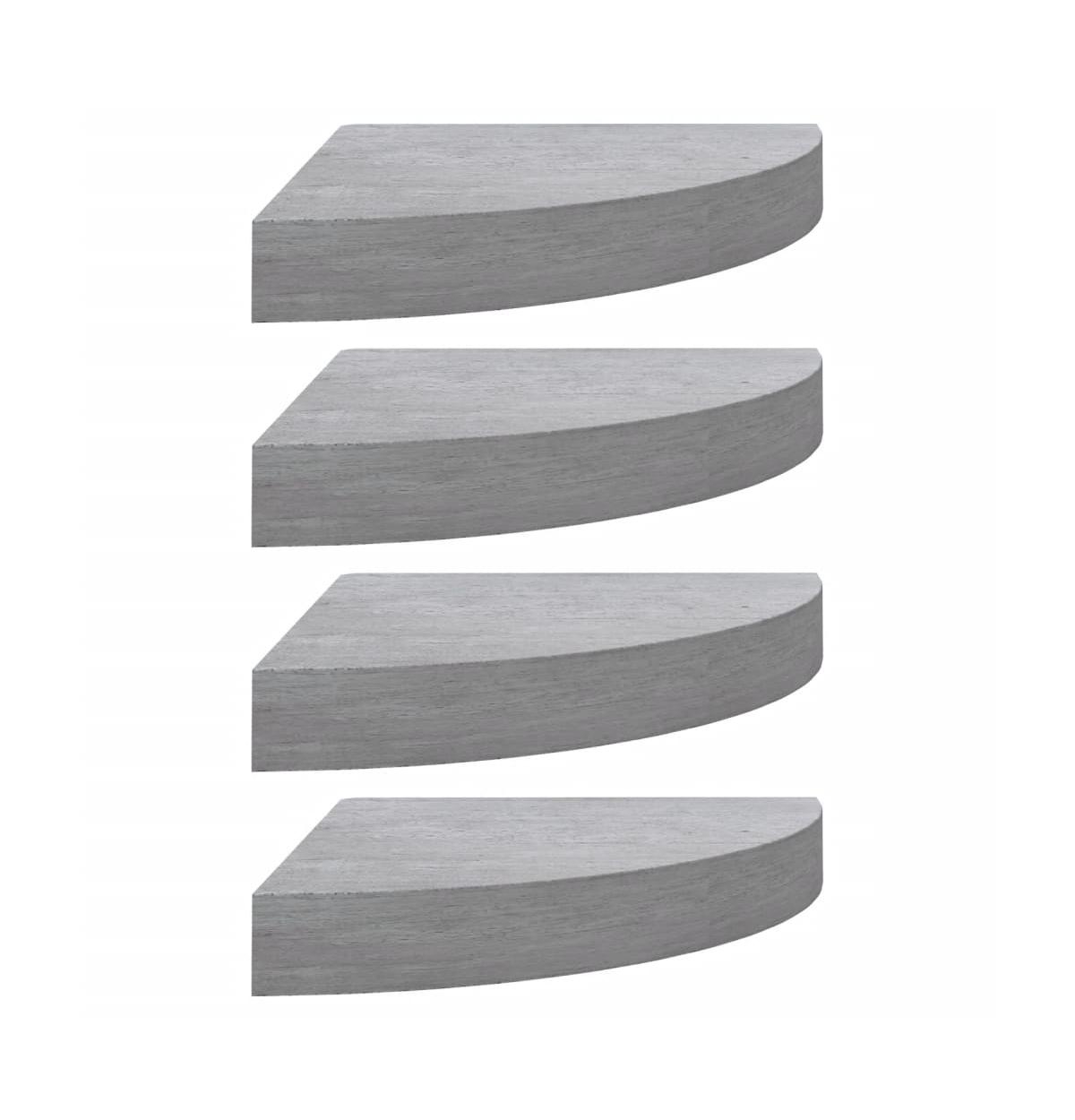 Click here for Wall Corner Shelves 4 pcs Concrete Gray 9.8x9.8x1.... prices