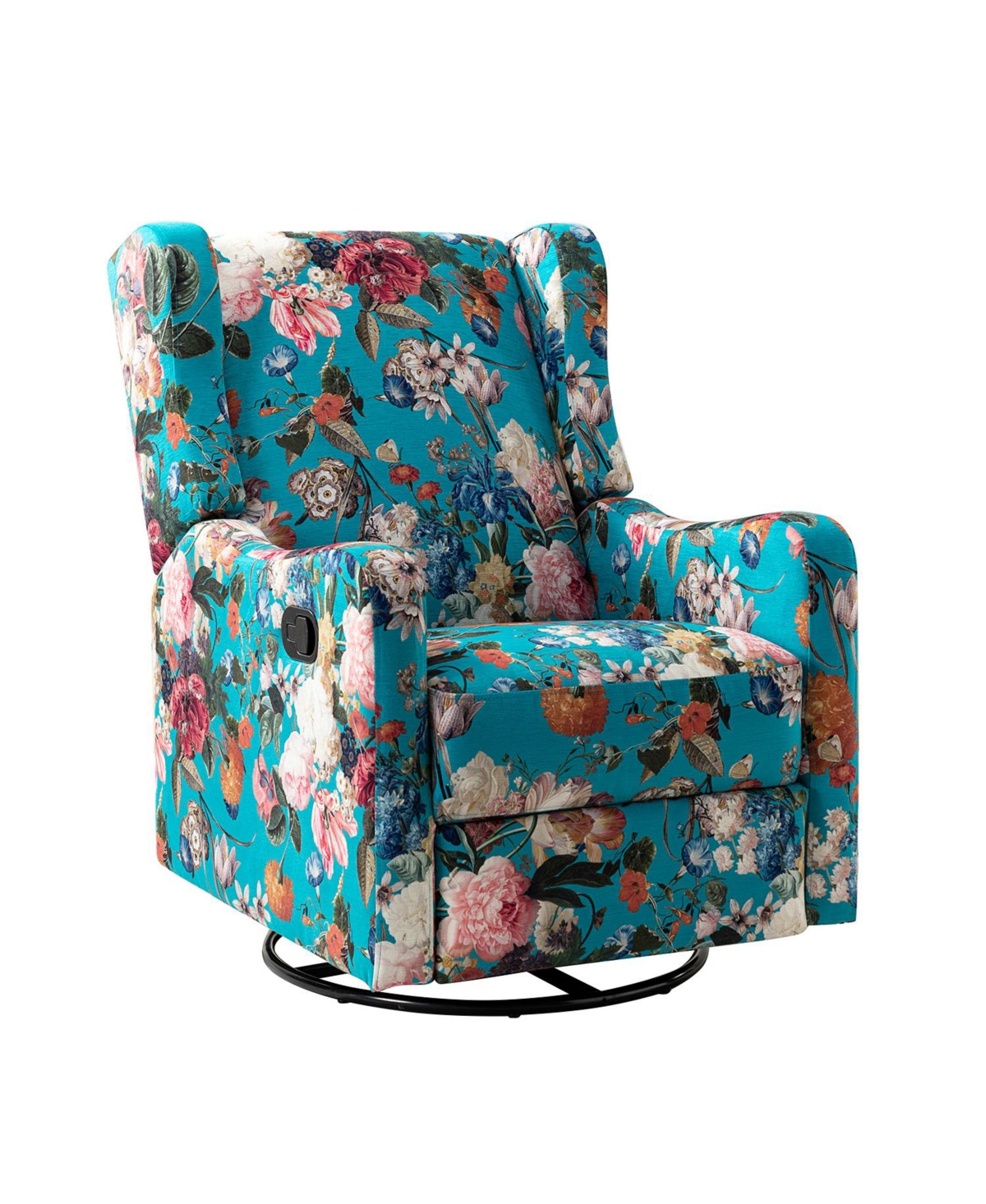 Click here for Yaffa Floral Swivel Gliders Manual Recliner - Peac... prices