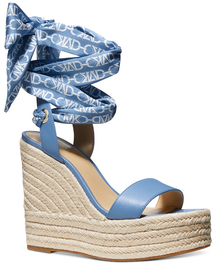 Michael Kors Women's Esme Lace-Up Espadrille Wedge Sandals - Macy's