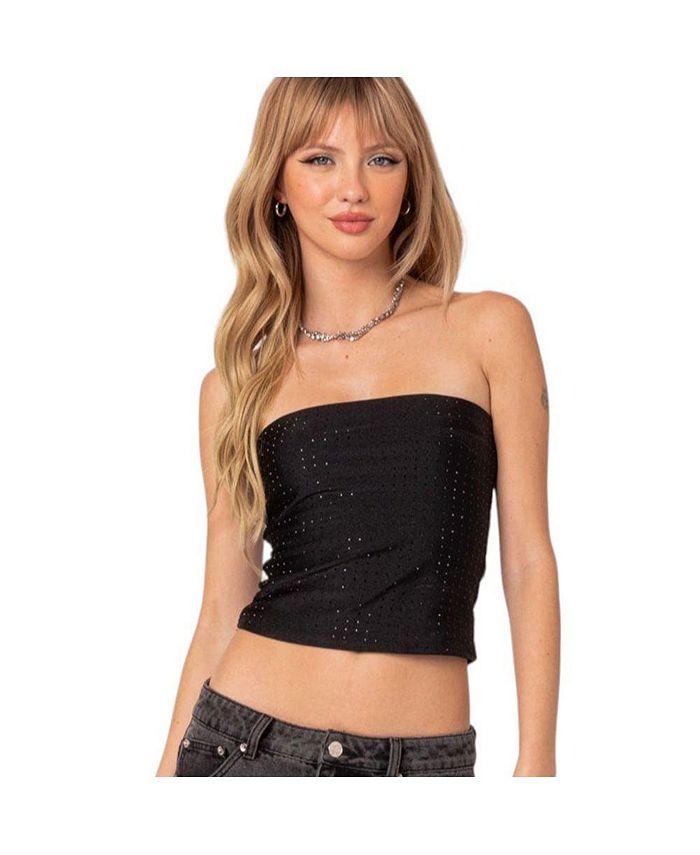 Edikted Women's Soul rhinestone tube top - Macy's