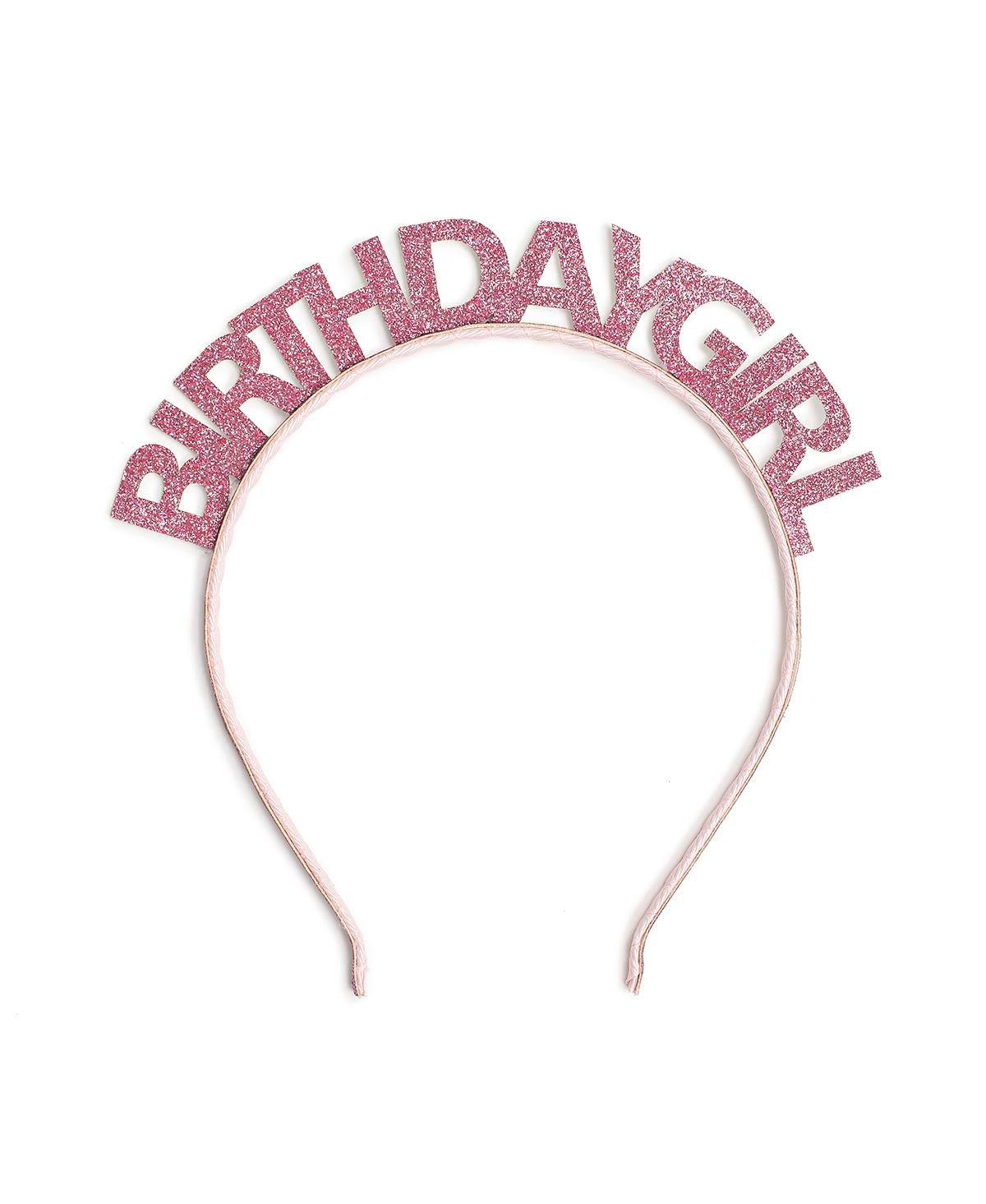 Click here for Child Girls Pink Birthday Girl Headband - Pink prices