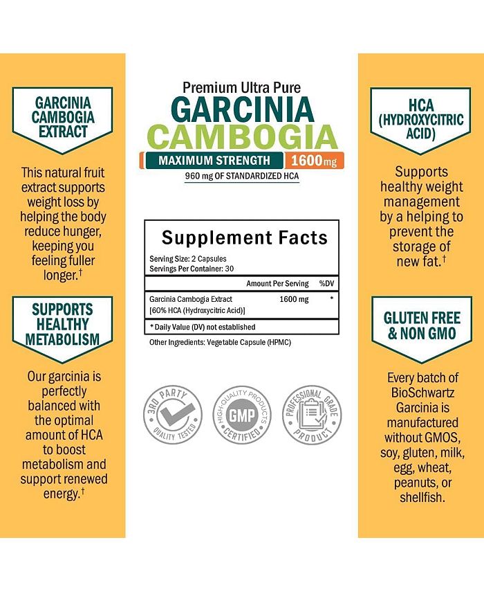 BioSchwartz Bio Schwartz Garcinia Cambodia 1600mg 60 Capsules - Macy's