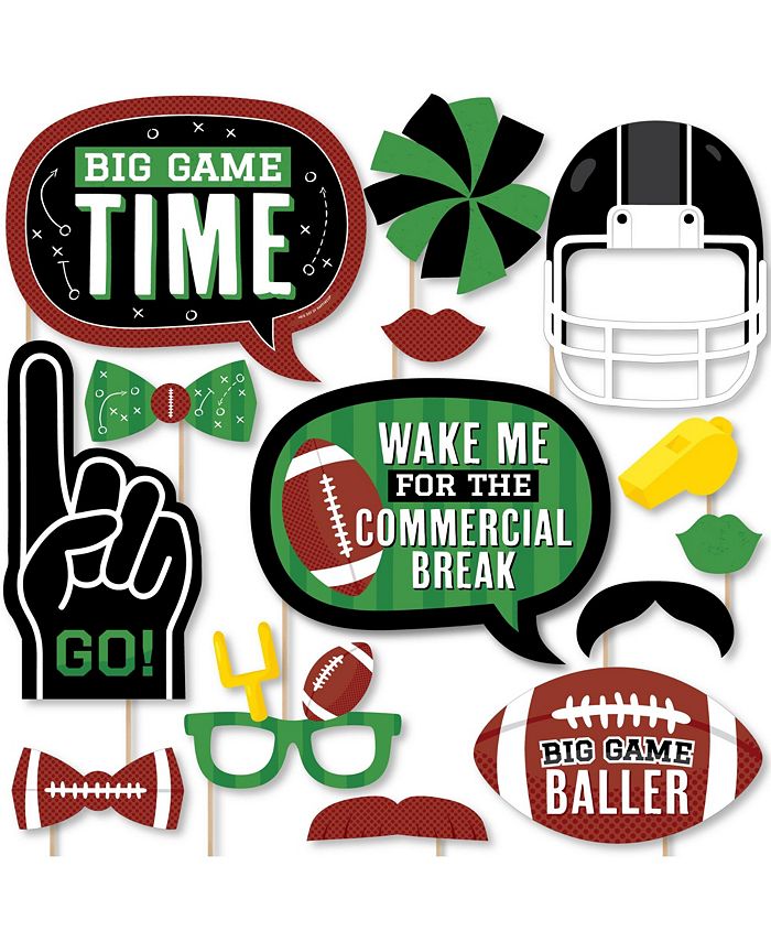 Big Dot of Happiness The Big Game - Football Party Photo Booth Props ...