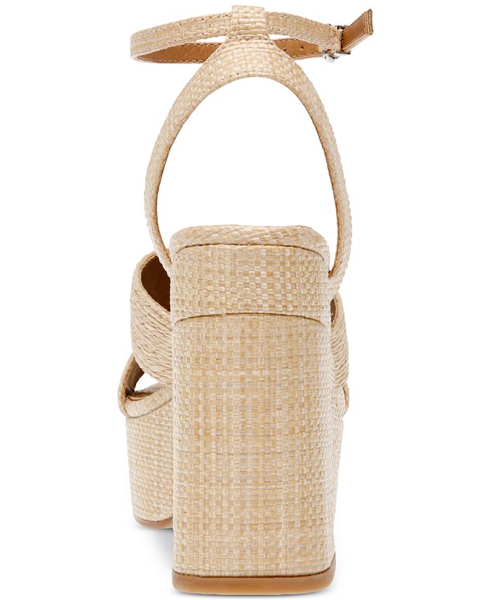 DV Dolce Vita Women's Waylan Raffia Platform Crossband Dress Sandals ...