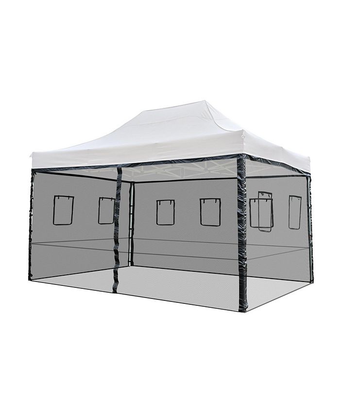 Instahibit 4 Mesh Sidewalls for 15x10 Ft Pop Up Canopy Tent with ...