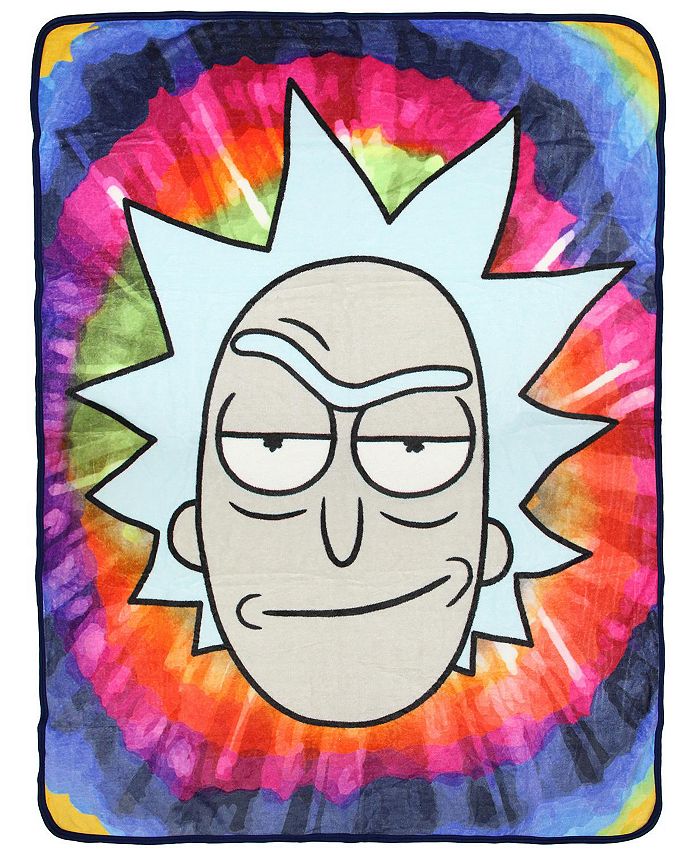 Rick And Morty Tie Dye Rick Micro Raschel Throw Blanket 46"x60" (116cm ...