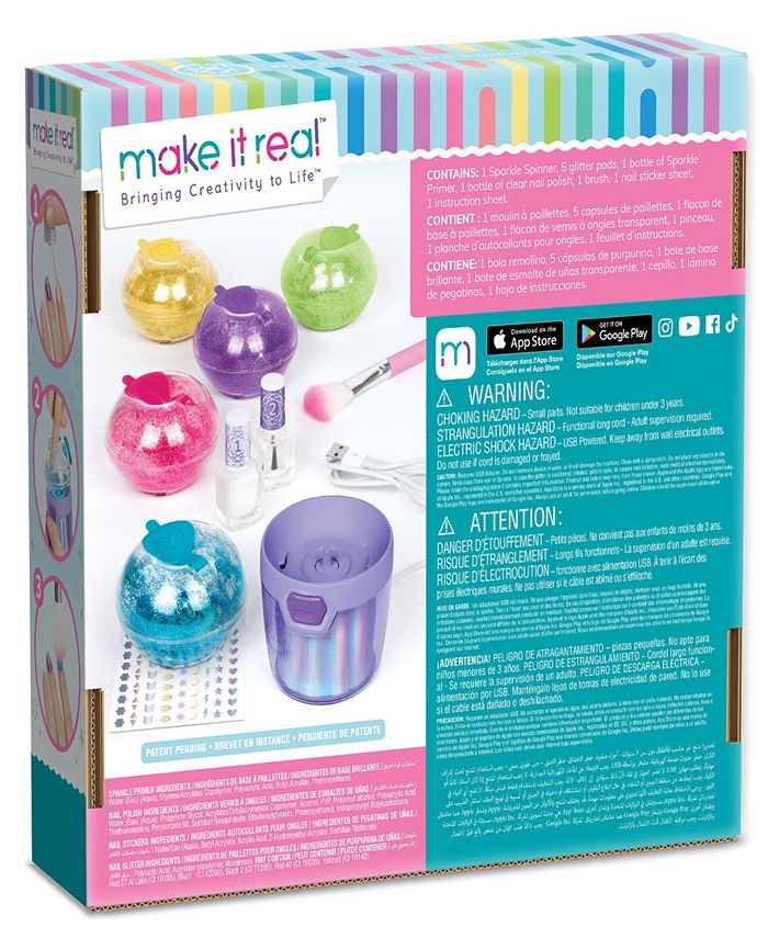 Make It Real Party Nails Glitter Nail Studio - Macy's