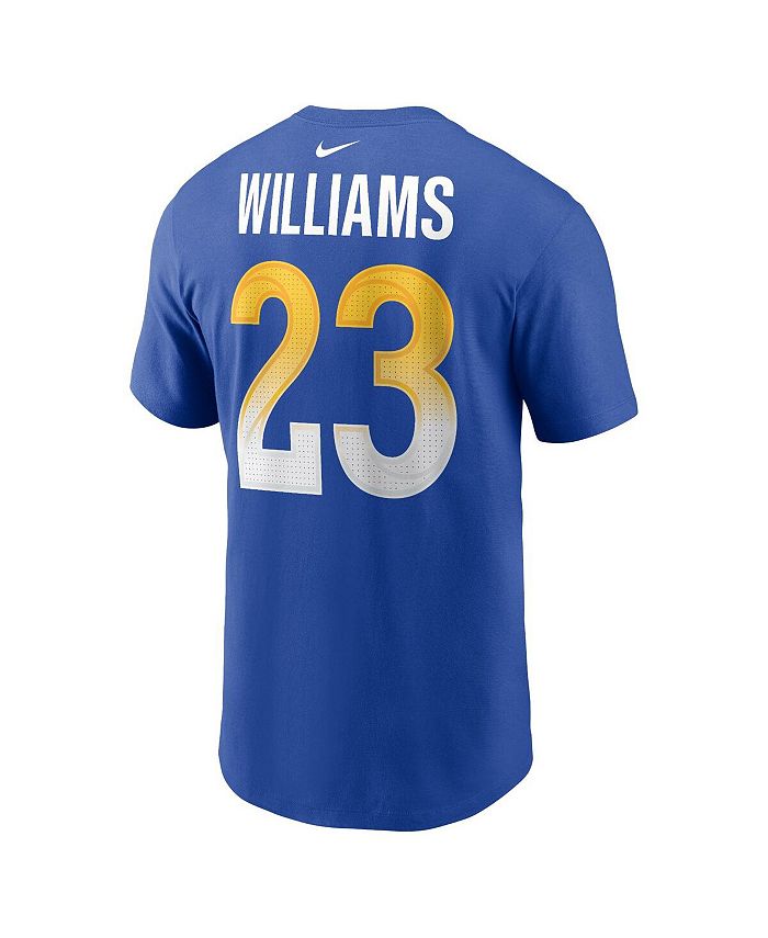 Nike Men's Kyren Williams Royal Los Angeles Rams Player Name and Number ...