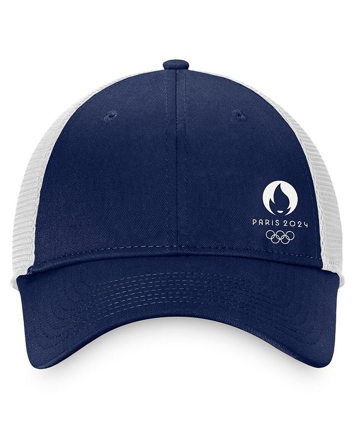 Fanatics Men's Navy Paris 2024 Summer Olympics Trucker Adjustable Hat ...