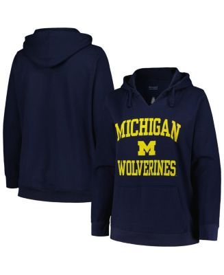 Women's Champion Navy Michigan Wolverines Plus Size Heart & Soul Notch ...
