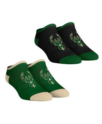 Women's Rock Em Socks Milwaukee Bucks Core Team 2-Pack Low Cut Ankle ...