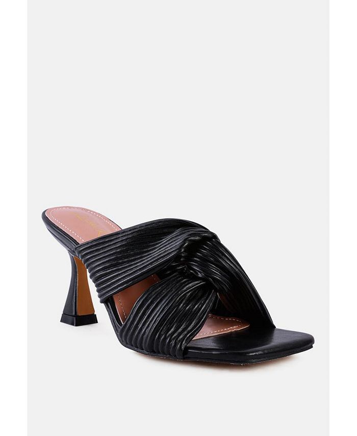 London Rag Battle Ex Cross Pleated Strap Slip On Sandals - Macy's