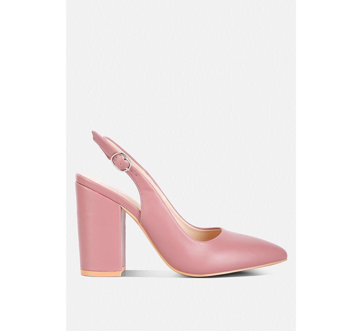 Click here for Womens creidne block heel pointed toe sandals - Bl... prices