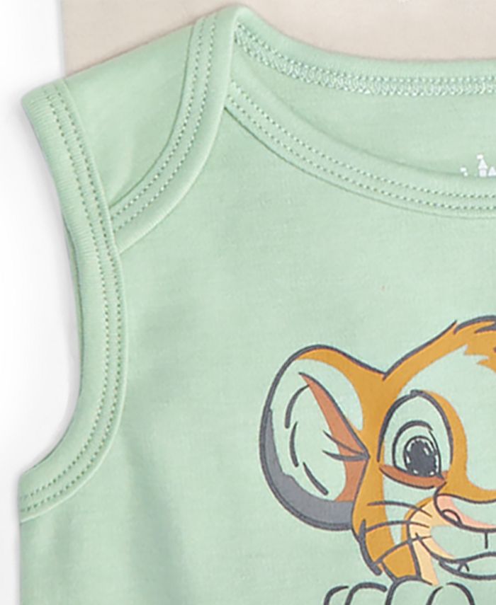 Disney Baby The Lion King Simba, Timon, Pumbaa & Zazu Printed Bodysuits ...