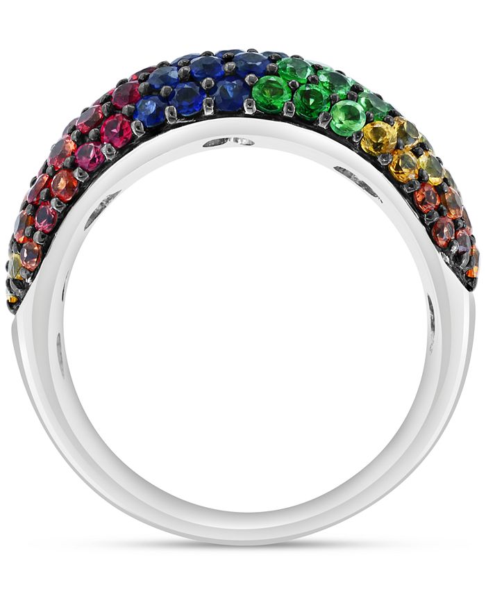 EFFY Collection EFFY® Multi-Gemstone Pavé Cluster Ring (2-5/8 ct. t.w ...