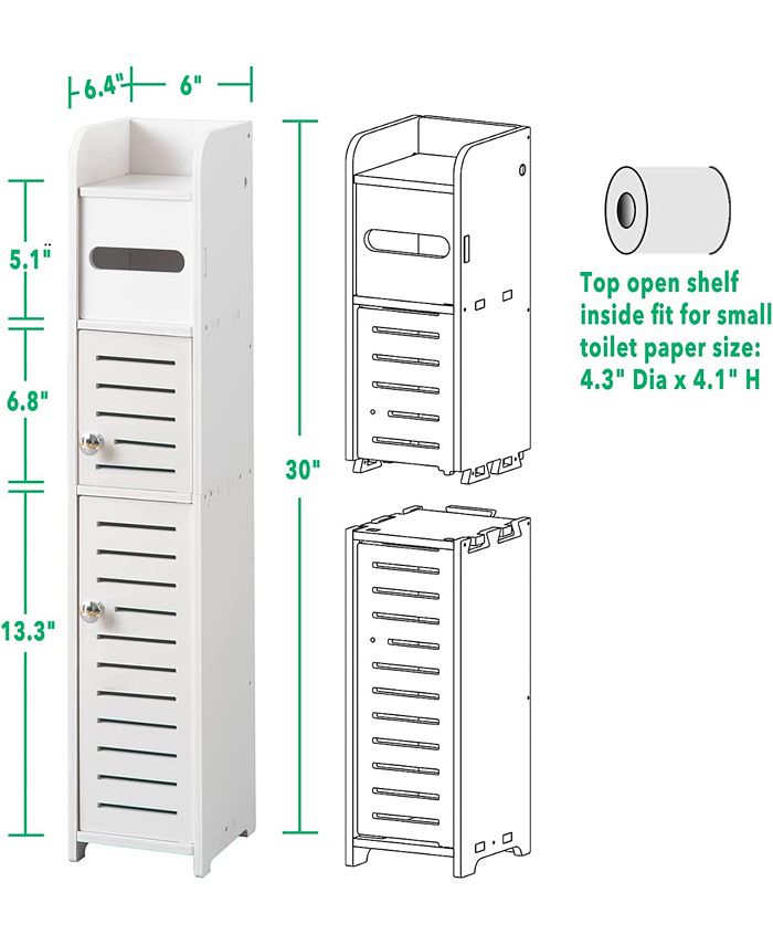 Stock Preferred Bathroom Slim Linen Tower Storage Cabinet - Macy's