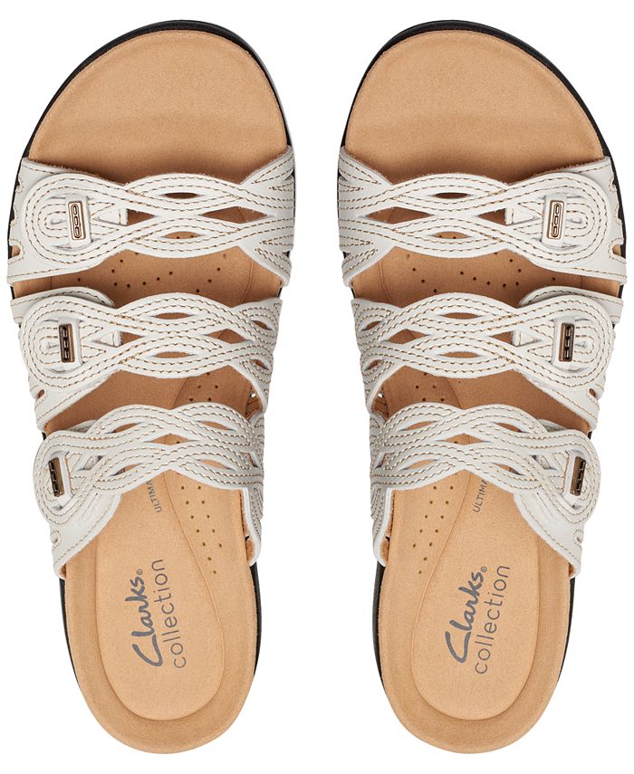 Clarks Laurieann Ruby Scalloped Strap Slide Sandals - Macy's