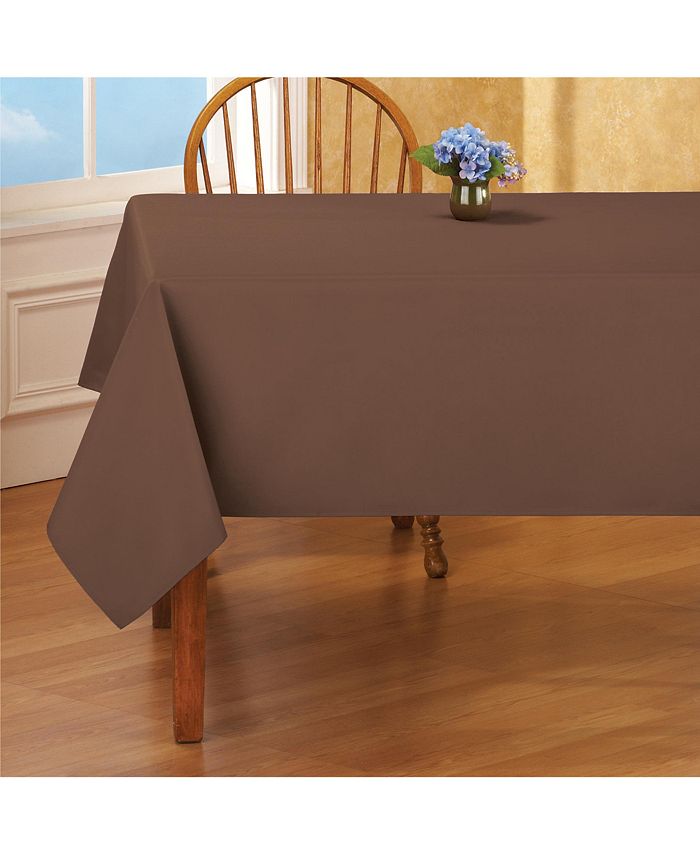 Collections Etc Basic Solid Color Rectangular Tablecloth Linen, 60" W x ...