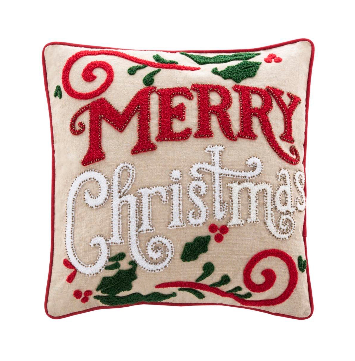 Click here for Safavieh Merry Merry 18 x 18 Pillow - Green/red prices