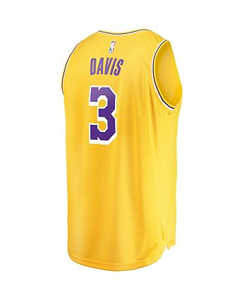 Fanatics Men's Anthony Davis Gold Los Angeles Lakers Fast Break Replica ...