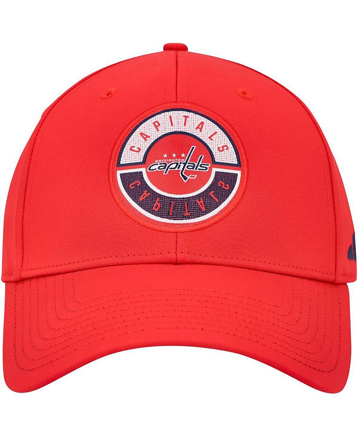 adidas Men's Red Washington Capitals Circle Logo Flex Hat - Macy's
