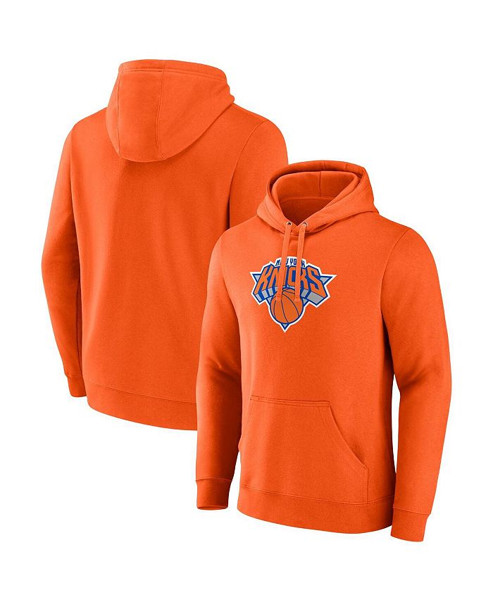 Fanatics Men's Orange New York Knicks Primary Logo Pullover Hoodie - Macy's