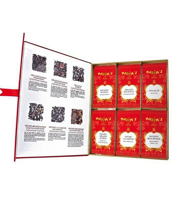Maxim's De Paris Gift Box Tea Sampler Assortment of 6 Gourmet Teas - Macy's