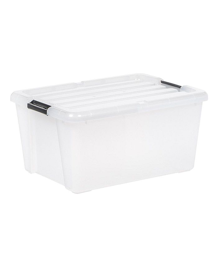 IRIS USA IRIS 45qt Clear View Plastic Storage Bin with Lid and Latching ...