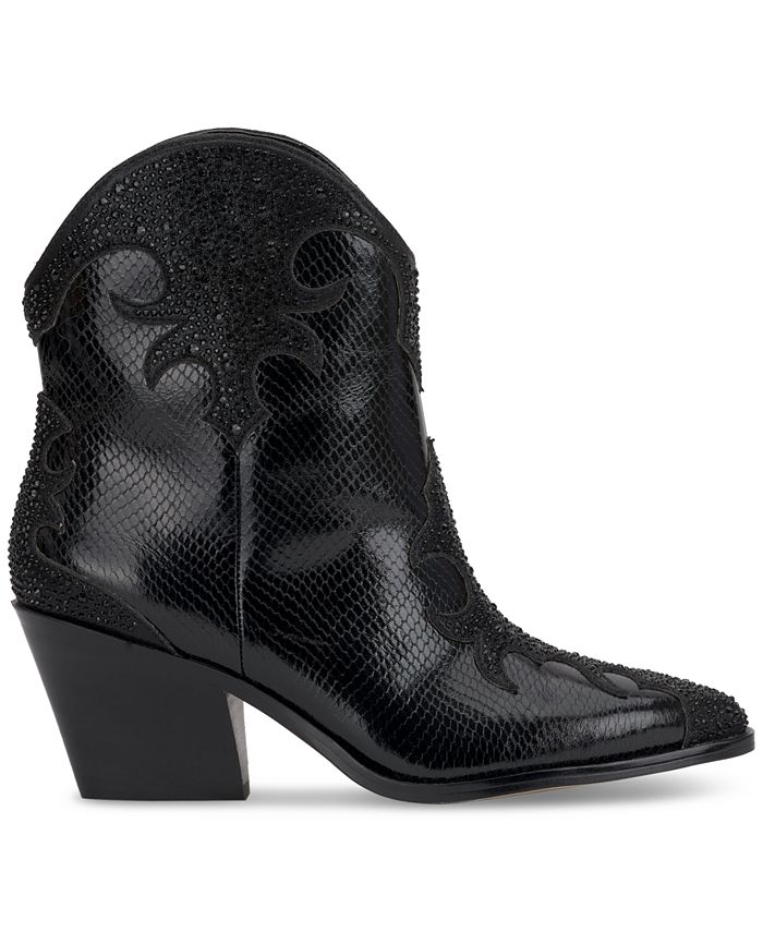 Jessica Simpson Zolly Rhinestone Cowboy Booties - Macy's