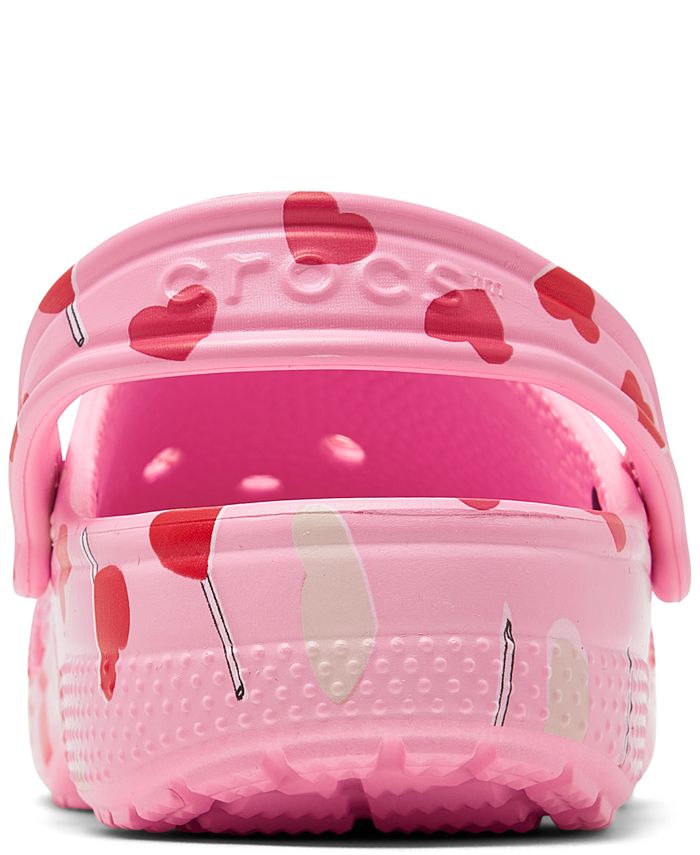 Crocs Little Girls Hearts Classic Clog Sandals from Finish Line - Macy's