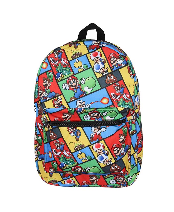 Nintendo Super Mario Backpack Multi Character Video Game School Travel ...