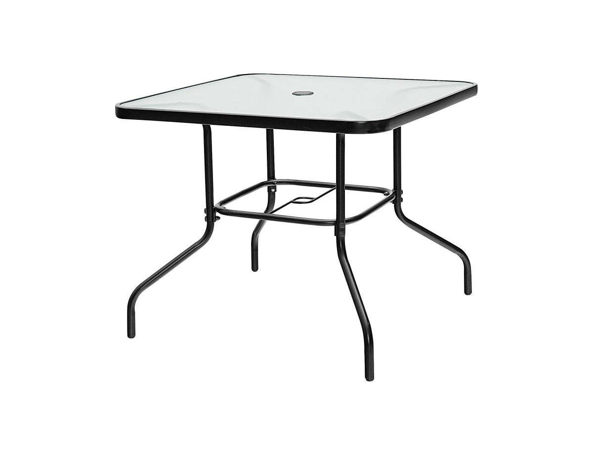 Click here for 35 Inch Patio Dining Square Tempered Glass Table w... prices