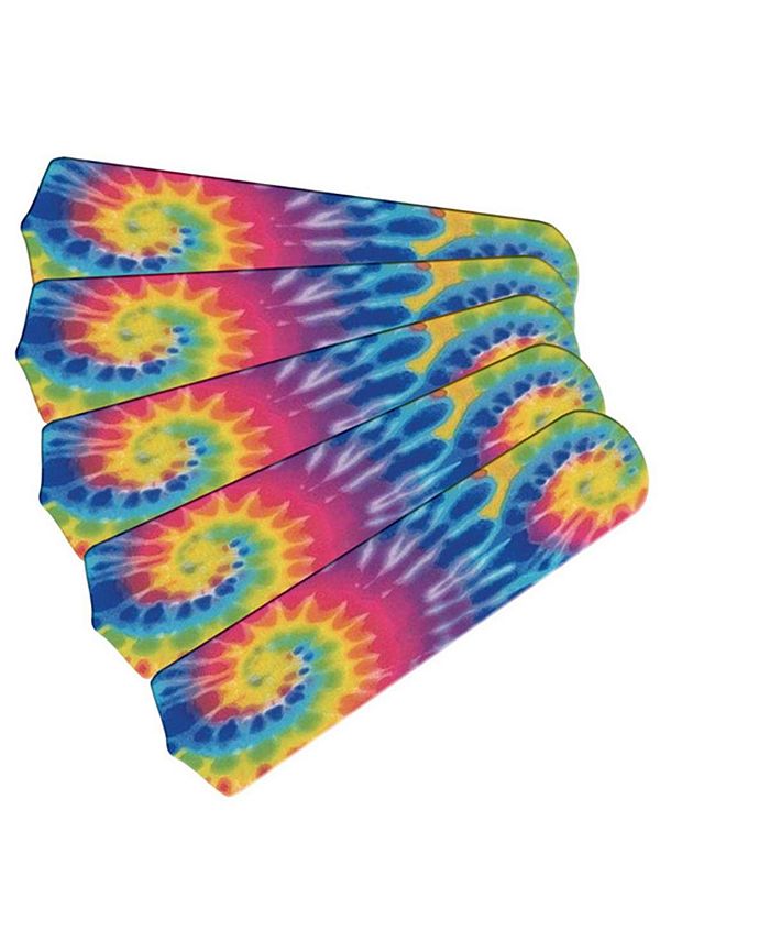 Ceiling Fan Designers New PSYCHEDELIC TYE DYE FUNKY TIE 52'' Ceiling ...