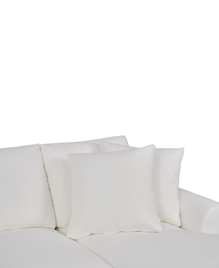 Furniture Brenalee 96" Roll Arm Performance Fabric Slipcover Reversible ...