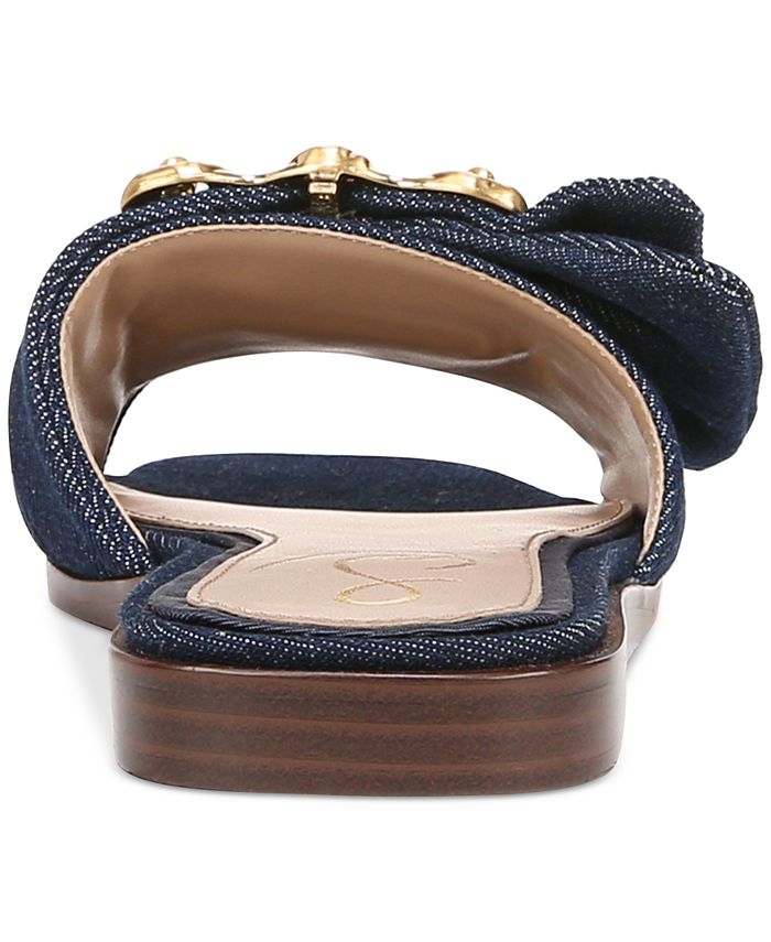 Sam Edelman Women's Ivana Buckle-Trim Slide Flat Sandals - Macy's