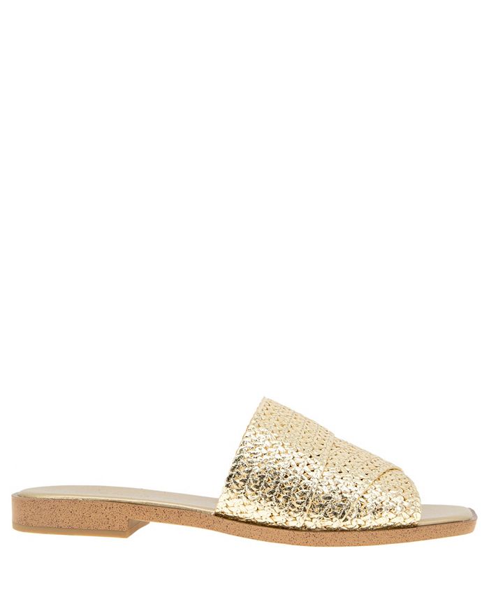 BCBGeneration Women's Lileen Slip-On Woven Raffia Flat Sandals - Macy's