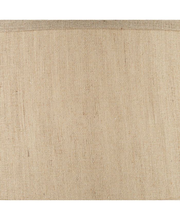 Springcrest Taupe Linen Small Hardback Drum Lamp Shade 15" Top x 16 ...