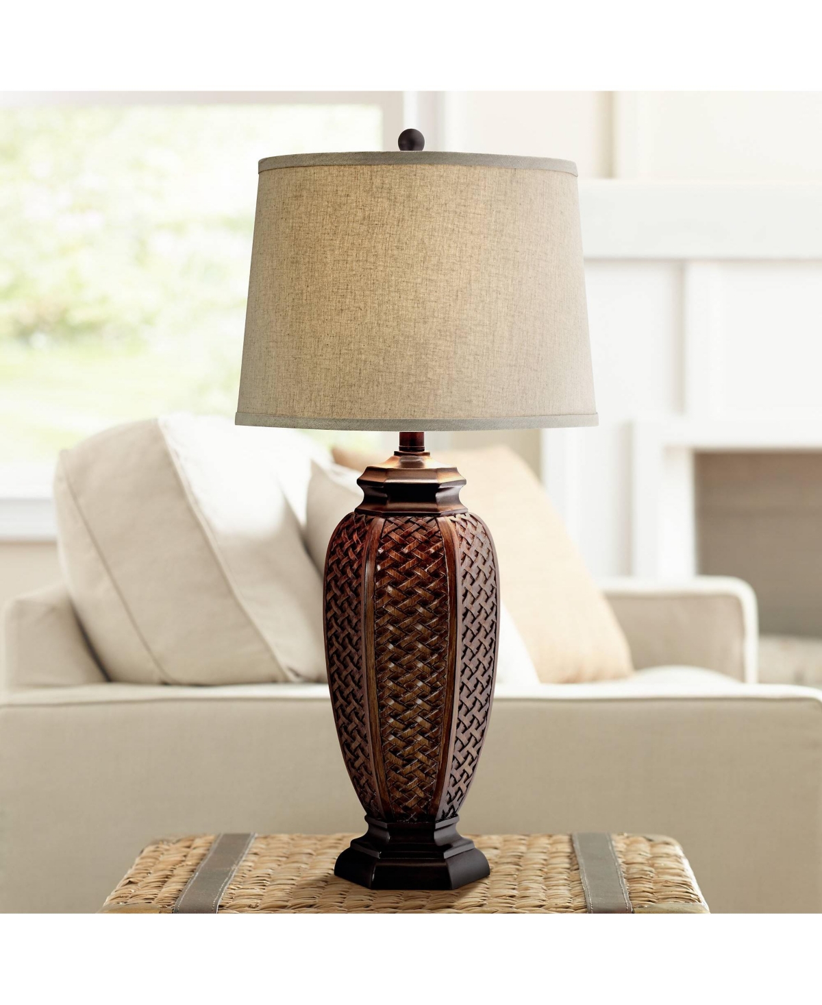 Click here for Regency Hill Tropical Table Lamp 29" Tall Wov... prices
