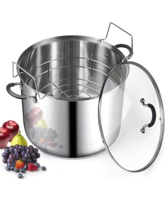 Cook N Home Professional Stainless Steel Water Bath Canner with Lid ...