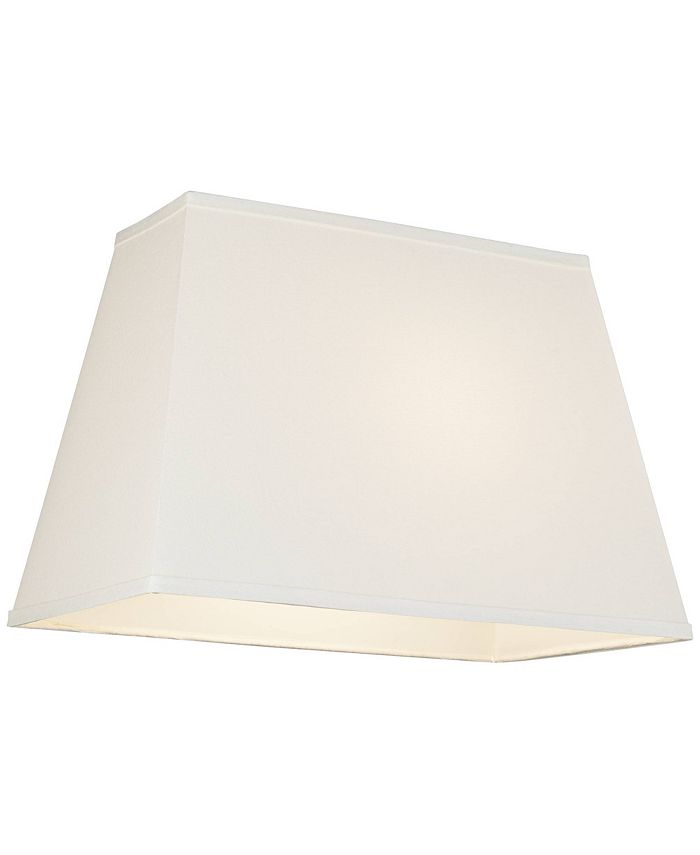 Springcrest Set of 2 Rectangular Lamp Shades Ivory Large 14" Wide and 6 ...