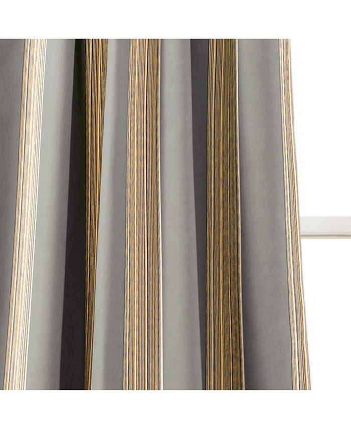 Lush Decor Julia Stripe Light Filtering Window Curtain Panels - Macy's