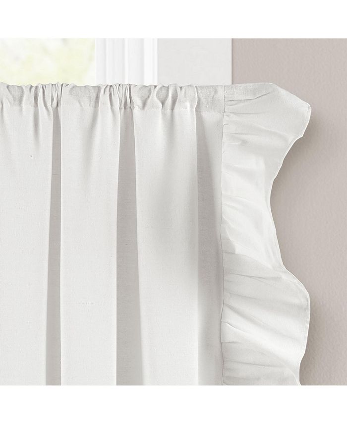 Lush Decor Linen Ruffle Kitchen Tier Window Curtain Panels - Macy's