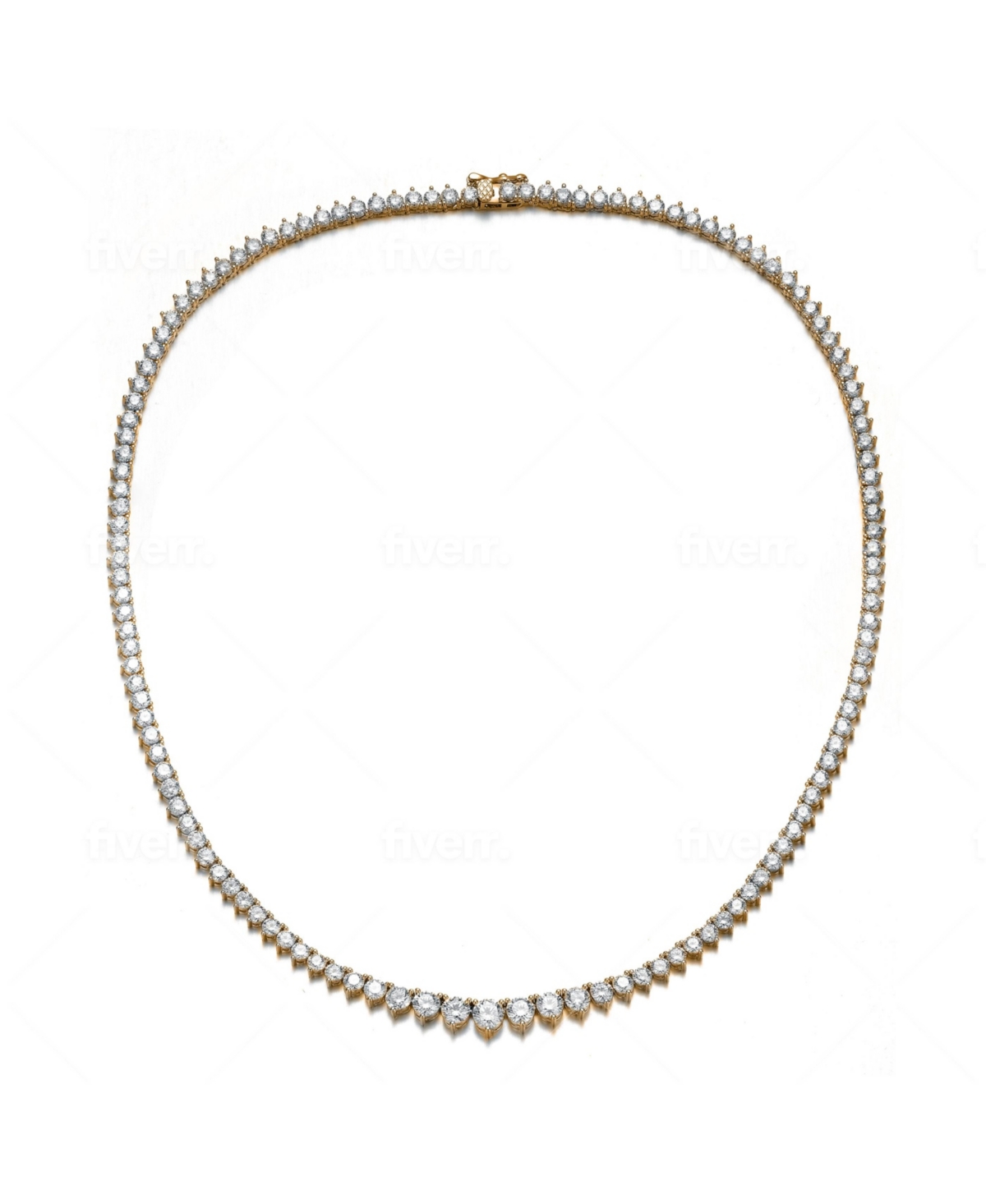 Click here for Stylish Cubic Zirconia Graduated Tennis Chain Neck... prices