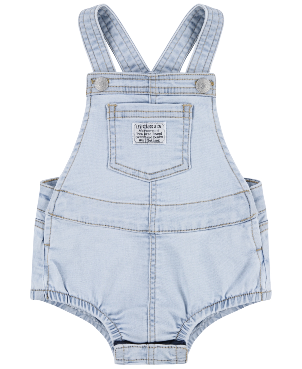 Click here for Levis Baby Girls Sleeveless Denim Shortalls - Ligh... prices