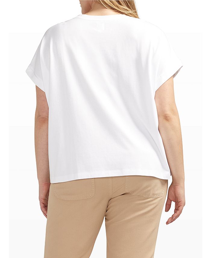 JAG Plus Size Drapey Luxe Short Sleeve T-shirt - Macy's